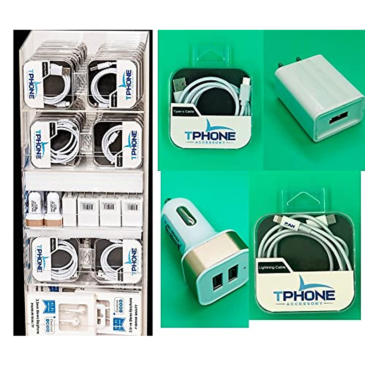 Wholesale Cell Phone Accessories Display Includes 102 Items Retail Value $599