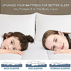 LIANLAM Mattress Topper for Back Pain Relief, Soft Mattress Protector Cover with 8"-21" Deep Pocket (White, King)