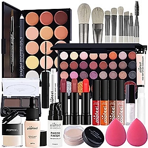 28 Pieces Makeup Kit for Women Full Kit, TooAemiS Professional Makeup Kit for Teens or Adult, All in One Makeup Sets Include Eyeshadow Palette Lipstick Concealer Foundation Mascara Loose Powder Etc