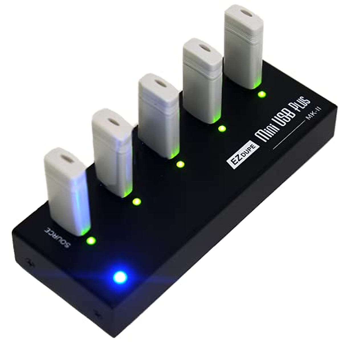 [New Update Version] EZ DUPE 1 to 4 Mini USB Plus MK II Duplicator - Standalone Portable USB Flash Media Thumb Drive Compact Copier (DM-FU0-5V04B-V2)