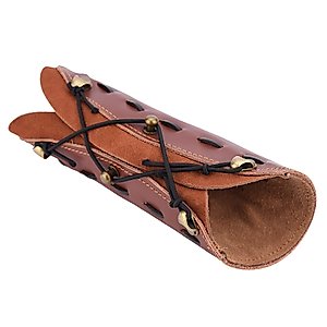 Arm Guard Protection, Leather Archery Accessories Archery Arm Guard Strap Armband for Hunting Shooting Bow