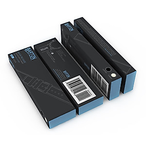 BARTON WATCH BANDS Quick Release Top Grain Leather Watch Band Strap, Black Leather/Black Stitching, 20mm