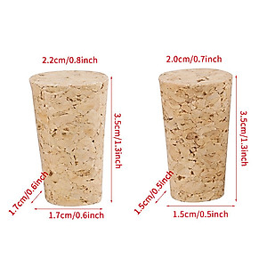 10pcs/set Tapered Cork Plugs, Cork Tapered Corks Wooden Wine/Beer Bottle Stopper(Beer Bottle20x15x35)