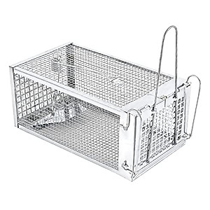 Garsum Humane Mouse Trap, Squirrel Trap, Live Animal Trap, Rodent Cage Catch Mice, Squirrels, Chipmunks, Hamsters for Indoor and Outdoor, Catch and Release, 1 Trap