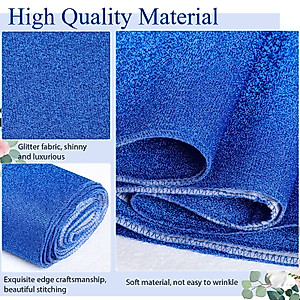 Shihanee Sequin Aisle Runner for Wedding Glitter Wedding Rug Runner with Carpet Tape Sparkly Prom Outdoor Floor Carpet Runner for Ceremony Event Halloween Christmas New Year Party(2 x 15 ft,Blue)