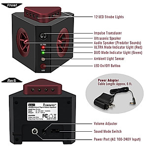 Loraffe Ultrasonic Rodent Repellers Bundle, Wired Under Hood Animal Repellers for 12V Car Battery, 4 in 1 Plug in Rodent Repeller, Vehicle and Garage Rodent Defense, Pest Control