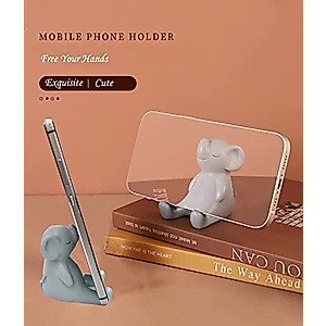 Homewy Cute Phone Stand for Desk, Mini Portable Elephant Smartphone Holder for Table and Nightstand, Kawaii Animal Phone Mount Holder foriPhone, Huawei,Samsung, Xiaomi, Home Decoration