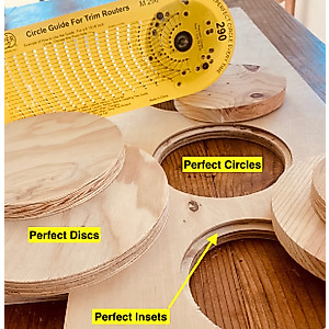 Jasper 290 Circle Cutter Router Jig - Router Circle Cutting Jig Cuts Perfect Circles from 1 1/2” to 18 3/16” D - Circle Guide Kit Fits Most Popular Trim Compact and Cordless Routers