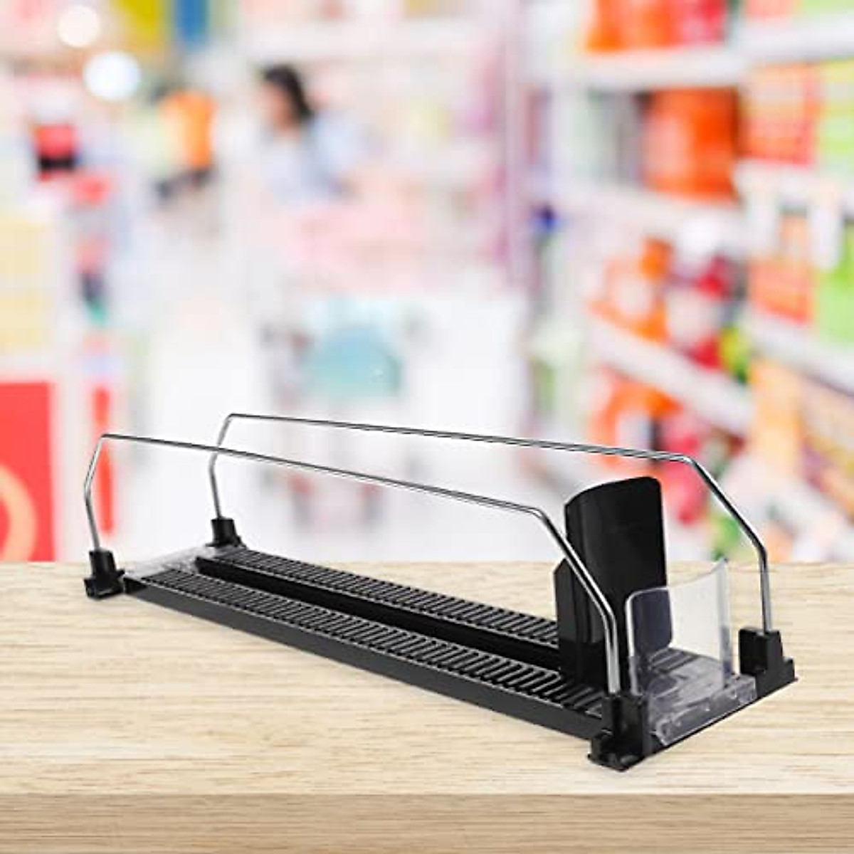 Cabilock 2pcs Supermarket Drinks Pusher Shelves Beverage Glide Pushers for Vending Machine Automatic Pushing Dispensers, Longer