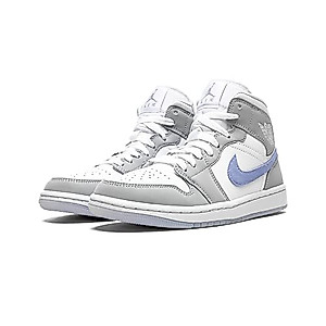 Jordan Womens WMNS Air Jordan 1 Mid BQ6472 105 Grey Blue - Size 9W