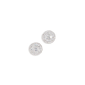 kate spade new york Bright Ideas Pave Halo Silver Stud Earrings