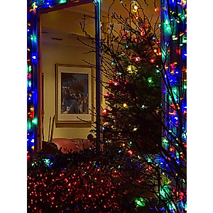 Twinkle Star Outdoor Halloween Lights Battery Operated 50 LED Mini String Light with 8 Modes, 16ft Waterproof Fairy Lights for Garden Patio Wedding Wreath Party Decoration (Orange, 2 Pack)