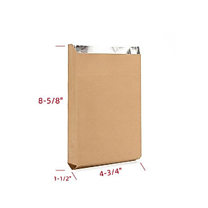 100 Pcs Aluminum Foil Hamburger Sleeves Small,Aluminum Foil Hot Dog Bags,Grease Resistant Serving Snack Bags For hot dogs, hamburgers, sandwiches, bagels (Brown)