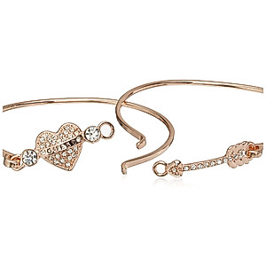 GUESS Women's Tension Bracelet Duo, Rose Gold, One Size