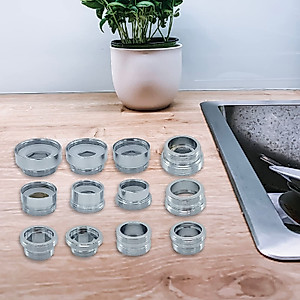 12 Pieces Faucet Adapter Kit Kitchen Aerator Adapter Male To Female,Male To Male Faucet Adapter Water Hose Adapter(Faucet Adapter Various Sizes)