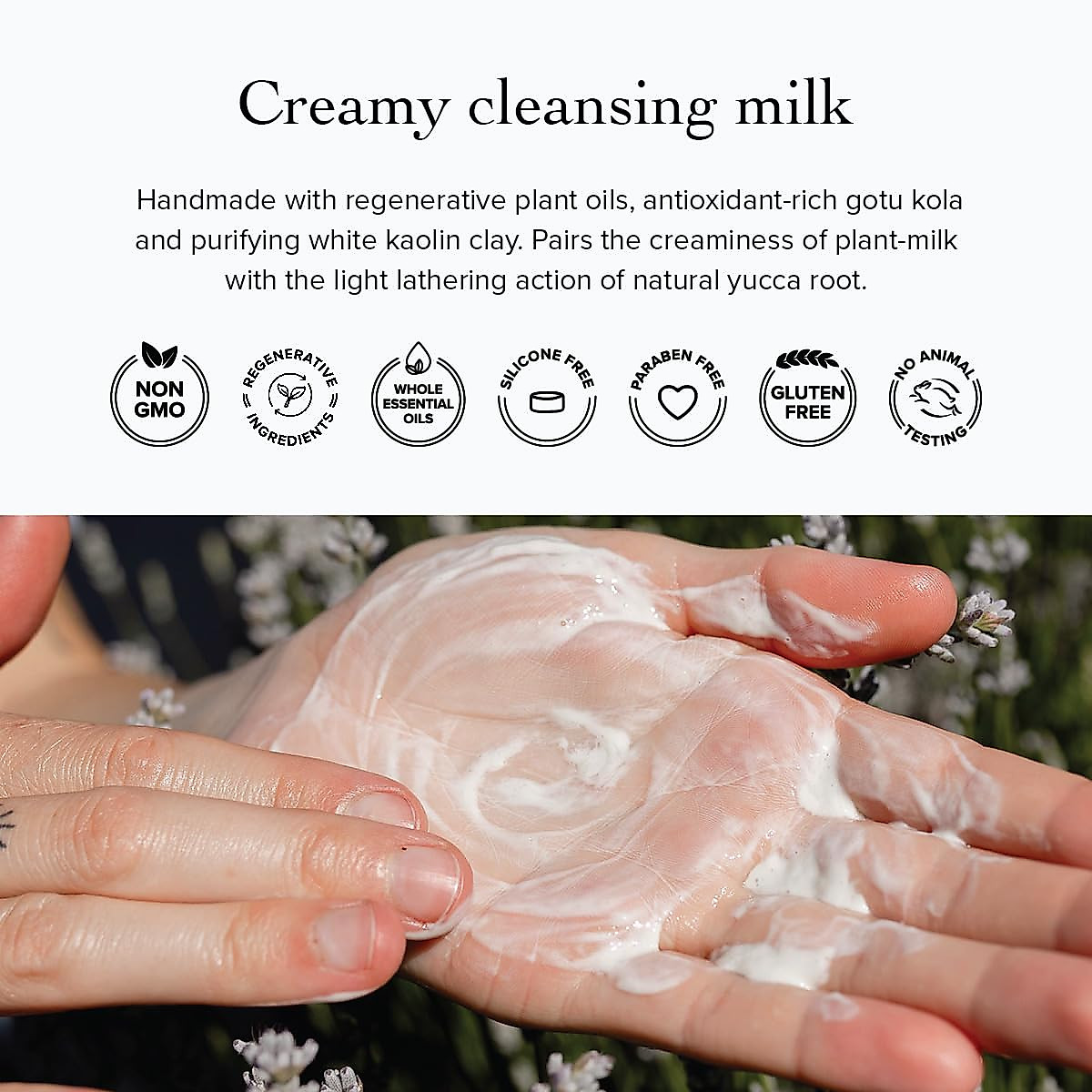 evanhealy Blue Lavender Cleansing Milk | Soothe & Calm Reactive Skin | Moisturizing Gentle Deep Clean For Sensitive Skin