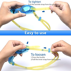 ZABERT KX Toddlers Baby Swim Goggles，Kids Swimming Goggles for Kids Age 0-5 Years Old (#6.blue)