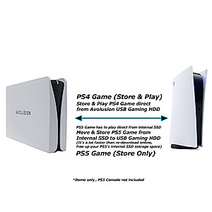 Avolusion PRO-5Y (White) 6TB USB 3.0 External Gaming Hard Drive for PS5 / PS4 Game Console - 2 Year Warranty (Renewed)