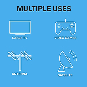 Network Switch - Coax Splitter 2 Way - Antenna Splitter - Manual Transfer Switch - Coax Cable Splitter 2 Way - Coaxial Cable Adapter For TV - 2 Way Coax AB Switch For TV - 1 Pack - STEREN 200-315