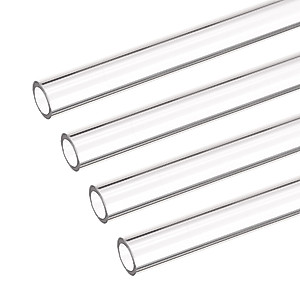 uxcell PETG Tubing Hard Tube 10mm ID, 14mm OD, 0.5m/20inch Length, Clear for PC Water-Cooling System 4pcs