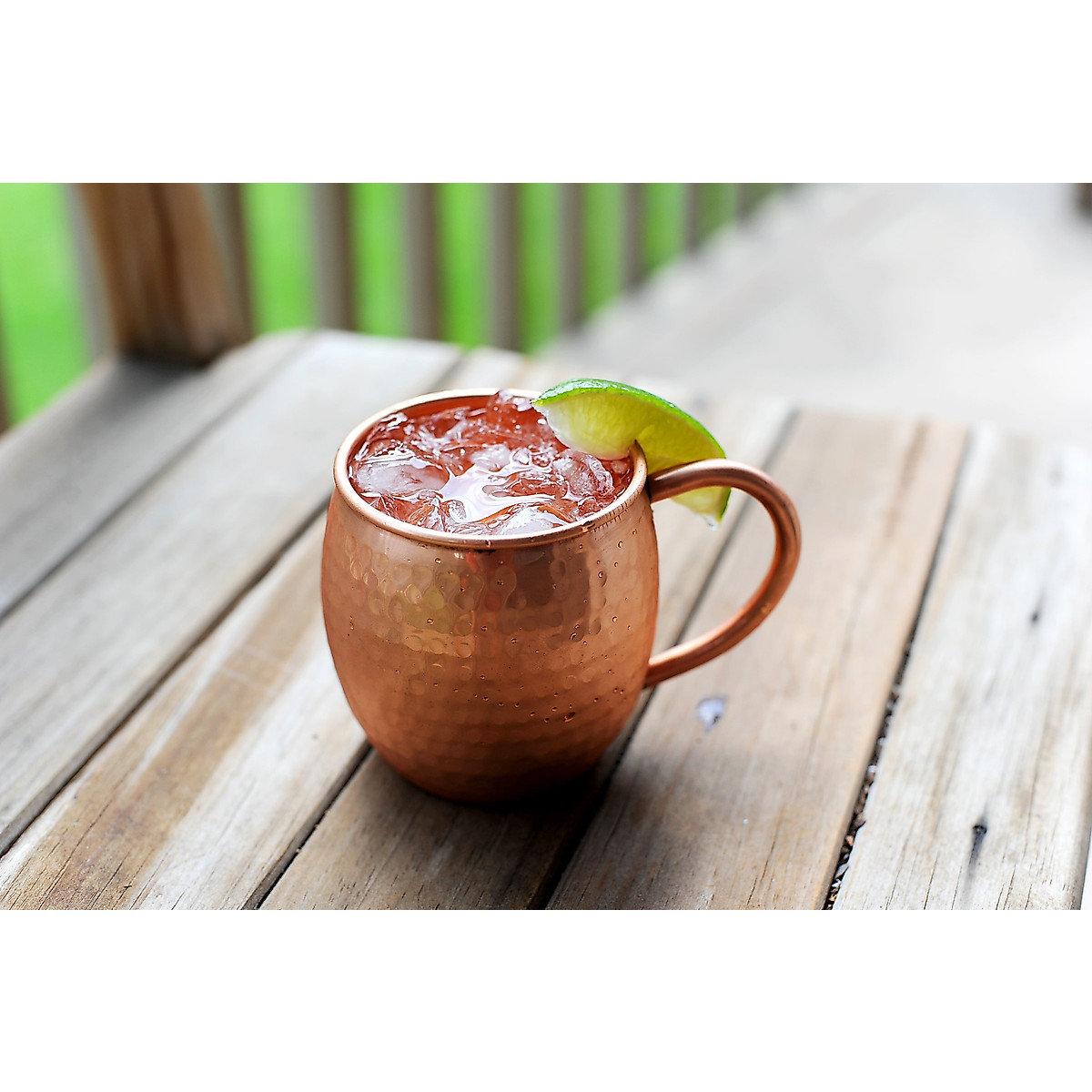 Alchemade Copper Barrel Mug for Moscow Mules - 16 oz - 100% Pure Hammered Copper - Heavy Gauge - No lining - includes FREE E-Recipe book