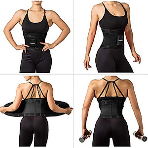 Jueachy Waist Trainer for Women Breathable Waist Trimmer Belly Band Stomach Shaper for Women Black