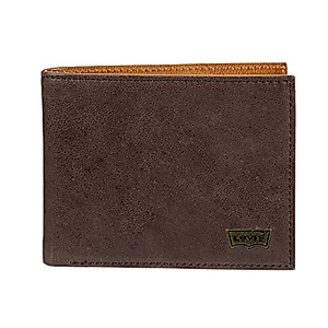 Levi's Men's RFID Blocking Passcase Wallet, Deep Brown, One Size