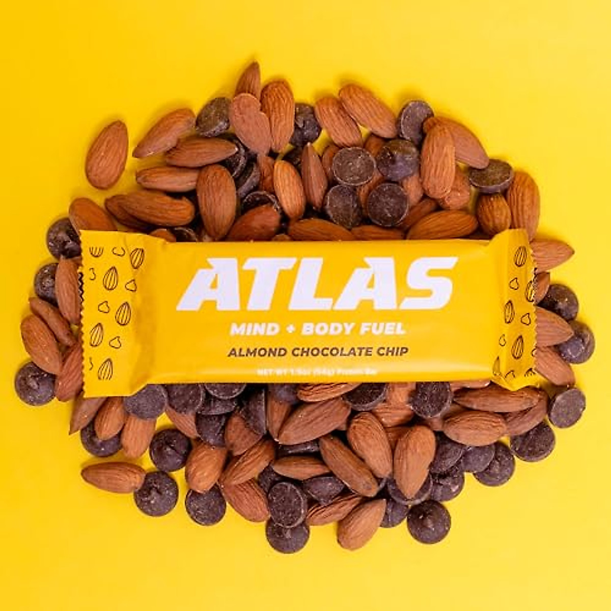 Atlas Protein Bar, 20g Protein, 1g Sugar, Clean Ingredients, Gluten Free (Whey Variety, 12 Count (Pack of 1))