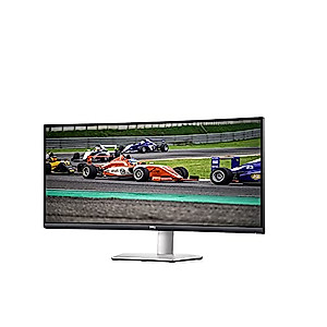 Dell S3422DW Curved Monitor - 34-inch WQHD (3440 x 1440) Display, 1800R Curved Screen, Built-in Dual 5W Speakers, 4ms Grey-to-Grey Response Time, 16.7 Million Colors - Silver