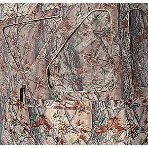 Muddy Outdoors Infinity Epic Camo Shadow Mesh Windows Black Backed Water Resistant Heavy-Duty 600 Denier Fabric Ground Blind, 3-Person