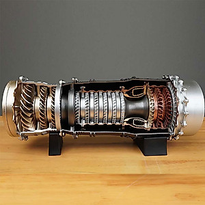 LETOY Turbofan Frighter WS-15 Engine Kit, 150+Pcs Metal Turbofan Engine for Adults That Works, 1/20 DIY Assembly 3D Metal Kit Technology Experiment Model