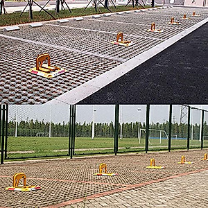 MaSYZBF Folding Parking Barrier Manual Parking Space Lock Manual Parking Blocker, Thicker Car Lock Compression Position Lock, Parking for Residential Areas, Hotels, Airports