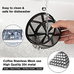 MaxRona Reusable Coffee Filter for Keurig Duo, K-Duo Essentials Coffee Brewers Only, 8-12 CUP-Replacement Permanent Basket Filter For Keurig Duo and K-Duo Essentials Coffee Makers - BPA Free