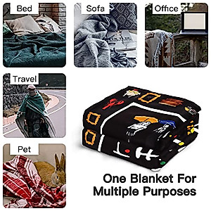 GWANDLALM Friends Tv Show Blanket Friends Tv Show Gifts Friends Tv Show Merchandise The Office Blanket Fleece Bed Blankets All Season Black 60x50 Inch