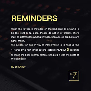 cho26key Gaming Keycaps for Cherry MX Switches(OEM R4) Hand Made Resin Key caps… (Ink Ice Maple Leaf（R4）)