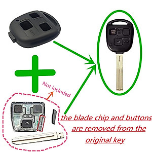 QIXIUBIA Replacement Keyless Entry Remote Lexus Keys Housing with Screwdriver Fit for Lexus GS300 GS400 GS430 GX470 IS300 LS400 LS430 LX470 RX300 RX330 RX350 RX400h RX450h SC430 Key Fob Case(2PCs)