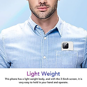 XS13 Unlocked Smartphone, 2.5inch HD Screen 3G Mini Mobile Phone for Android 6, Dual Sim, 1GB/8GB, Dual Camera Business Backup Phone, Lightweight and Easy to Carry, 1580mAh Battery(Pearl White)