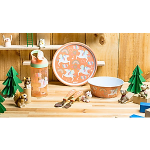 zak! Unicorn - 5-Piece Dinnerware Set - Durable Plastic & Stainless Steel - Includes Water Bottle, 8-Inch Plate, 6-Inch Bowl, Fork & Spoon - Suitable for Kids Ages 3+