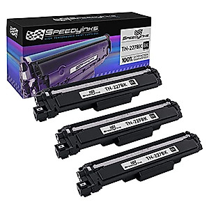 SPEEDYINKS Compatible Replacements for Brother TN227 Toner Cartridge TN-227 TN227BK TN-227BK High Yield (Black, 3-Pack) for use in HL 3070CW HL-L3210CW HL-L3230CDW HL-L3270CDW HL-L3290C Printers