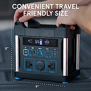 POWER RIDGE X-300 Power Station: Portable 296Wh Lithium-Ion Battery Generator with LCD Screen and Carry Handles for Charging Phones, Laptops & Other Electronics while Camping, Traveling or Road Trips