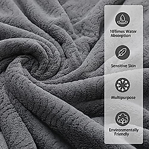 4 Pack Washcloths Set 13"x13",Grey Towel Set for Bathroom,Highly Absorbent & Quick Dry Washcloths for Daily Use,Soft Microfiber Multipurpose Washcloths Premium Towel Set for Hotel, Spa, Shower, Gym