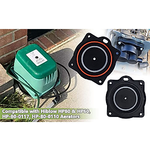 HP60/80 Air Pump Rebuild Kit for Hiblow HP 80, HP 60 Aerators, HP-80-0110, Included Diaphram, Filter and Screws Kit.