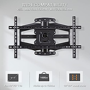 SYLVOX 55" Outdoor TV with TV Wall Mount, 4K Weatherproof Outdoor TV IP55 Waterproof (Deck Series)