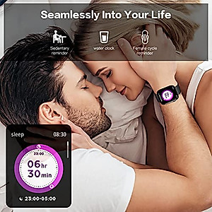 Smart Watch make calls (Call Receive/Dial), 1.8 inch HD Full Touch Screen Smartwatch Fitness Tracker with Call Heart Rate monitor 118 sport modes music player voice assistant for iphone android phones