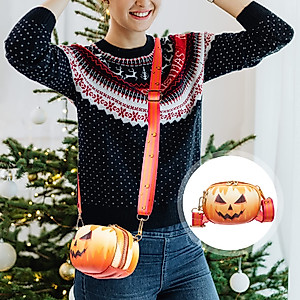Jack O Lantern Crossbody Bag Girls Casual Halloween Pumpkin Crossbody Bag Jack O Lantern Crossbody Purse Coin Wallet Baby Girl Cute Shopping Shoulder Bag for Women Girls