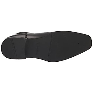 Calvin Klein Men's Brayden Boot, Black Leather, 10