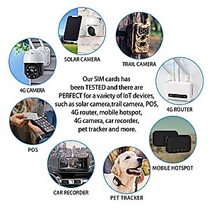 EIOTCLUB Prepaid 4G LTE Cellular SIM Card - No Contract Wireless - USA Compatible with AT&T and T-Mobile Networks for Security and Hunting Trail Game Cameras, GPS Devices- for Data, No Voice & Text