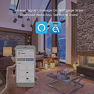 WiFi Smart IR Remote Controller with Alexa Built-in, Voice Control Smart Home/Avatar Controls/Infrared Device, Avacube IR Blaster for TV, STB, DVD, AC, Fan(AI Voice Hub)