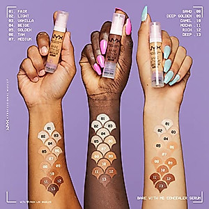 NYX PROFESSIONAL MAKEUP Bare With Me Concealer Serum, Up To 24Hr Hydration - Medium
