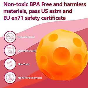 Montessori Toys for Babies 3 Months+, Baby Balls 3 to 12 Month for Babies & Toddlers 3M+, Textured Multi Ball Set Colorful & Soft Squeezy Sensory Toys. Stress Relief Balls for Infant (4 Pack)